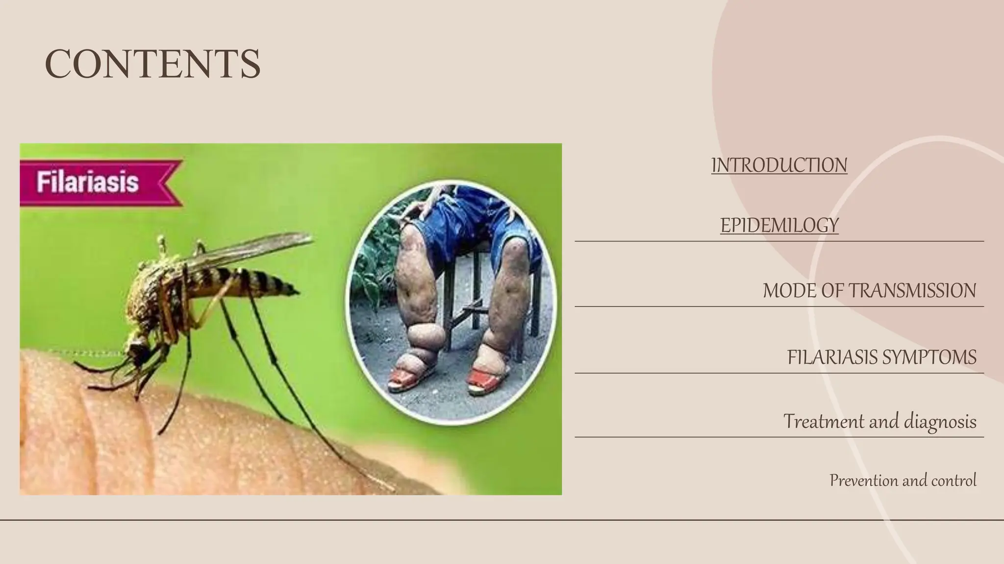 FILARIASIS Department of Physiotherapy, SHUATS | PPT