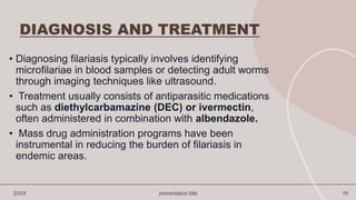 FILARIASIS Department of Physiotherapy, SHUATS | PPT