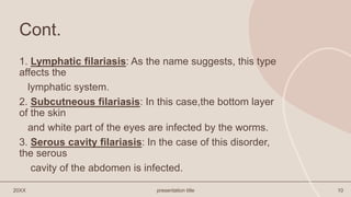 FILARIASIS Department of Physiotherapy, SHUATS | PPT