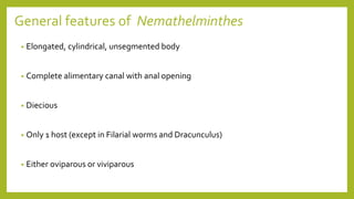 filariasis classification and general features | PPTX