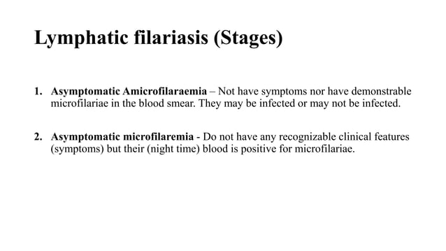 Filariasis I Lymphatic Filariasis I Community Medicine | PPTX ...