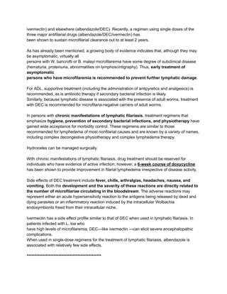 Lymphatic Filariasis - Important Points.pdf