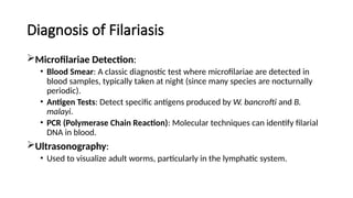 Filariasis is a parasitic disease caused by infection with filarial ...