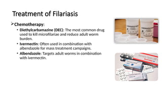 Filariasis is a parasitic disease caused by infection with filarial ...