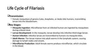 Filariasis is a parasitic disease caused by infection with filarial ...