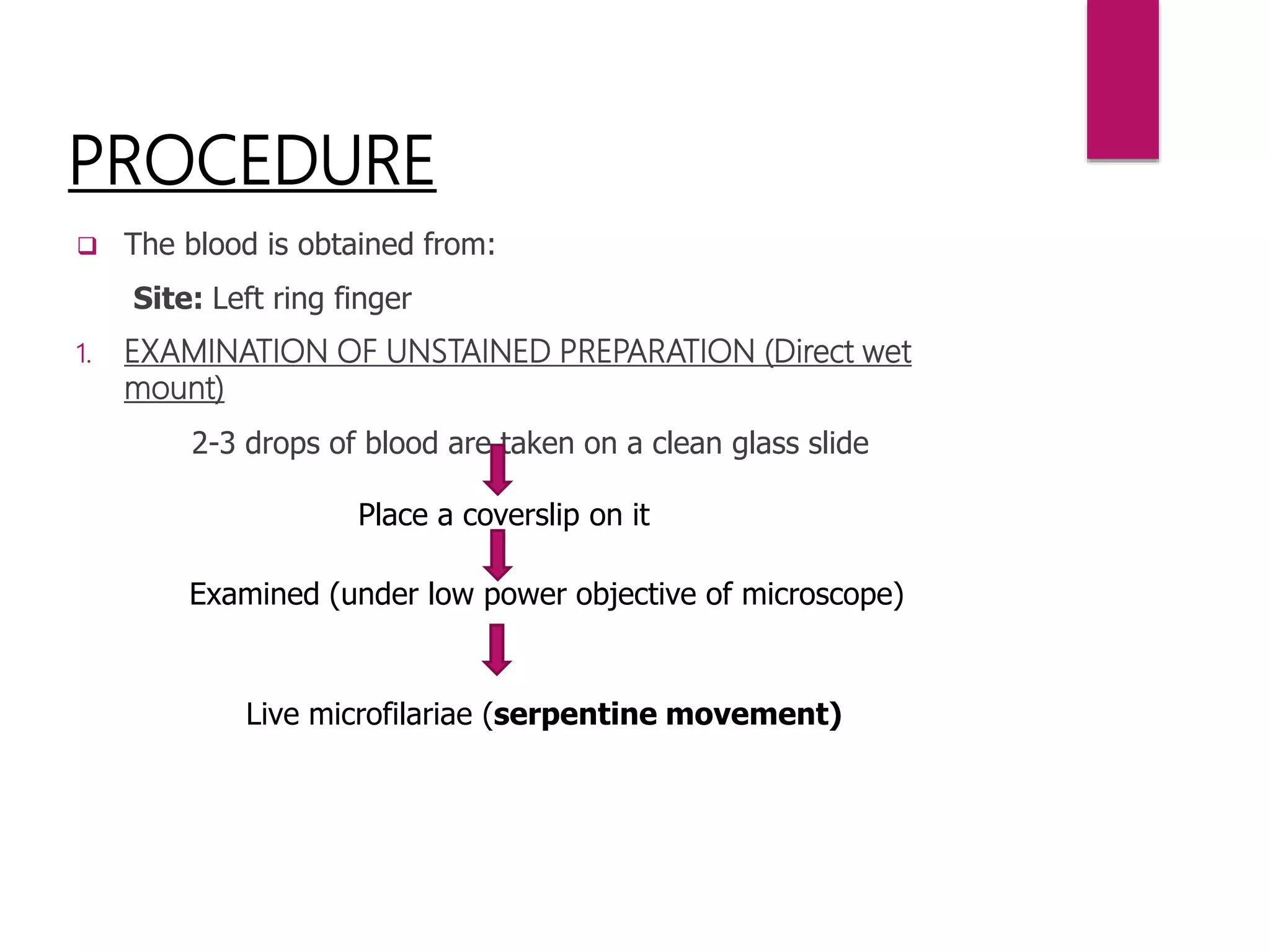 Filariasis laboratory diagnosis | PPTX