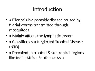 Community Health nursing Filariasis disease | PPTX