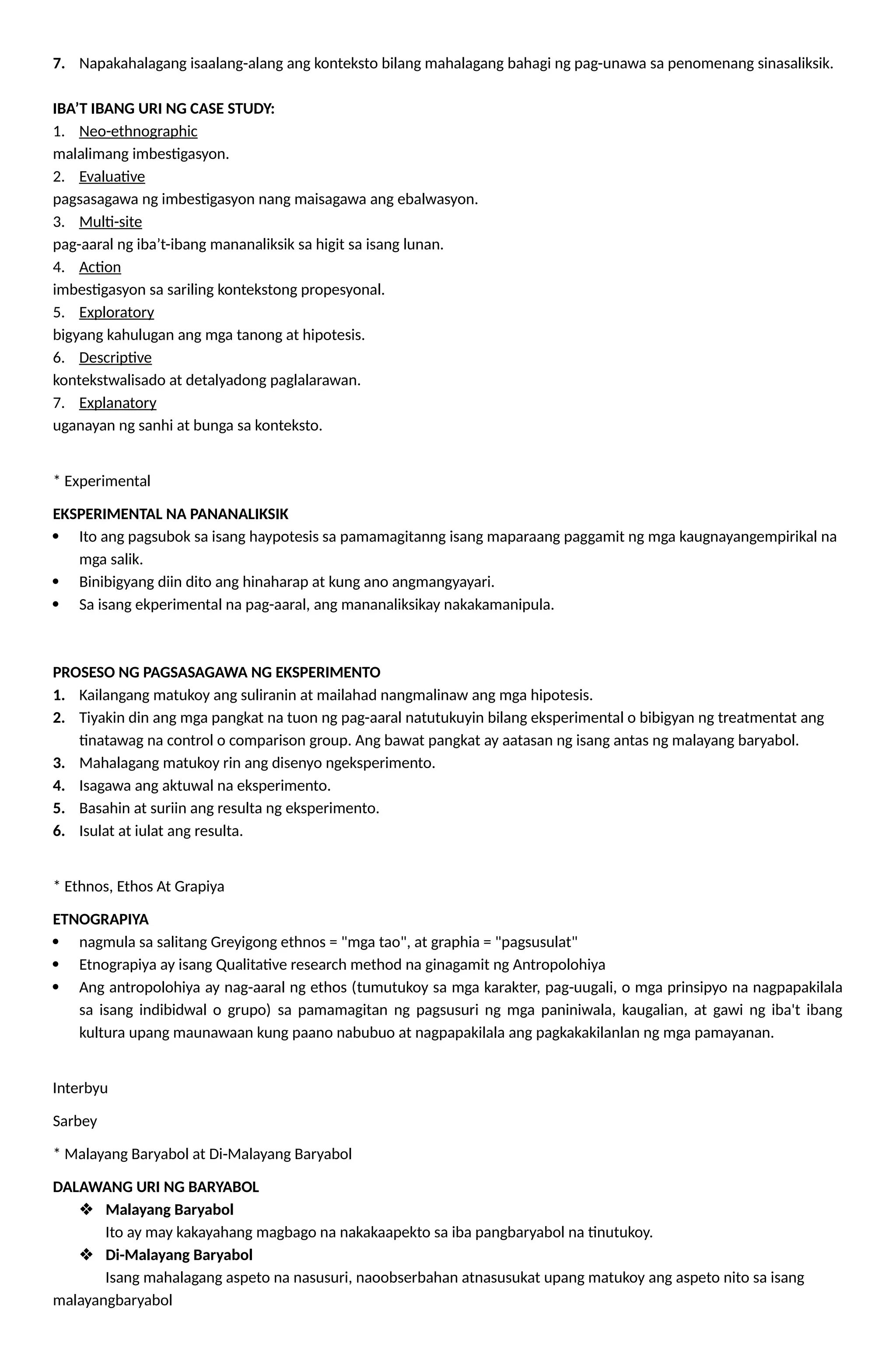 FILIPINO SA IBA'T IBANG DISIPLINA POINTERS TO REVIEW.docx