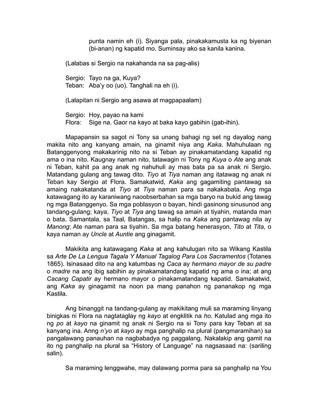 SA BATANGAS: ANG LOKALAYS NA WIKA SA SALITA | PDF