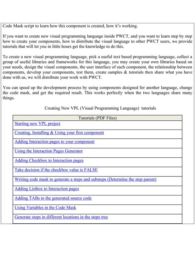 Programming Without Coding Technology (PWCT) Features - Framework & Extension | PDF