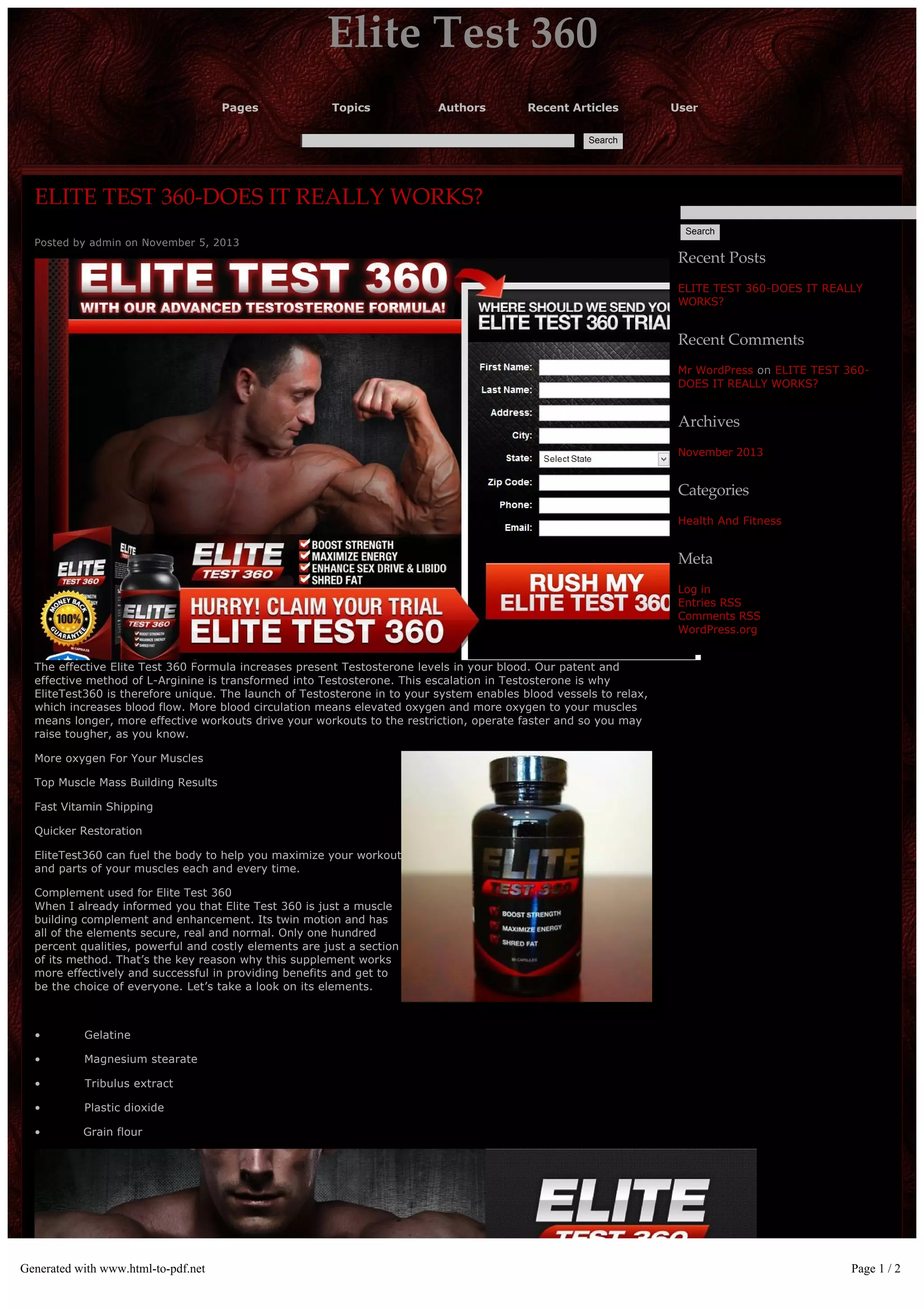 Elite Test 360 | PDF