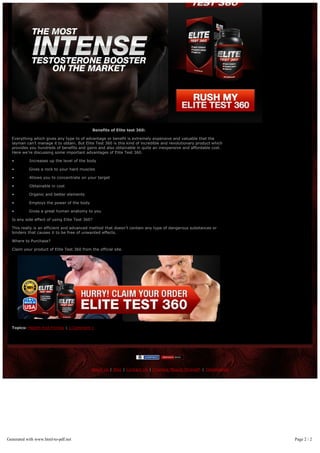 Elite Test 360 | PDF