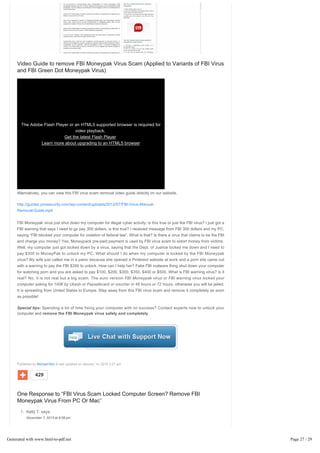 FBI Virus Scam Locked Computer Screen? Remove FBI Moneypak Virus From ...