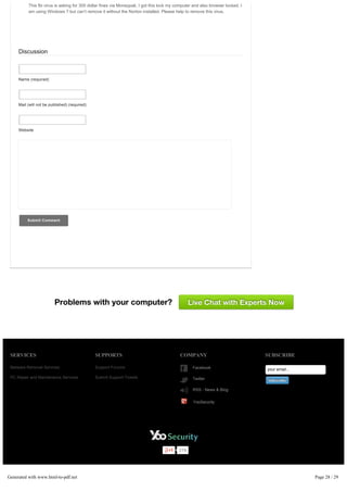 FBI Virus Scam Locked Computer Screen? Remove FBI Moneypak Virus From ...