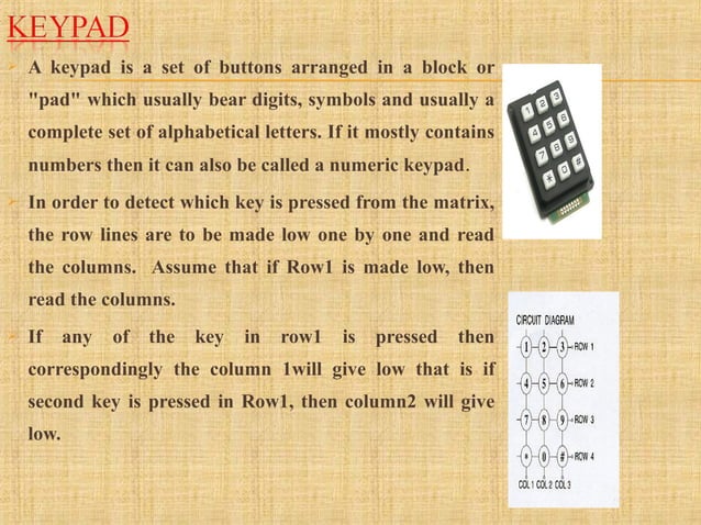Embedded Password Based Acess Control System Using I2c Protocol Ppt Computer Peripherals