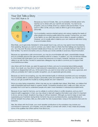 Everything DiSC Workplace Profile - Sample Report | PDF