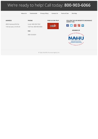 California Group Health Insurance & Employee Benefits | PDF