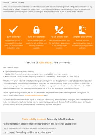 Public Liability Insurance With Instant Cover – Tradesman Saver | PDF ...