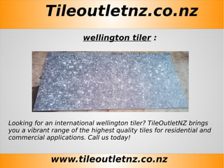 wellington tiler | PDF