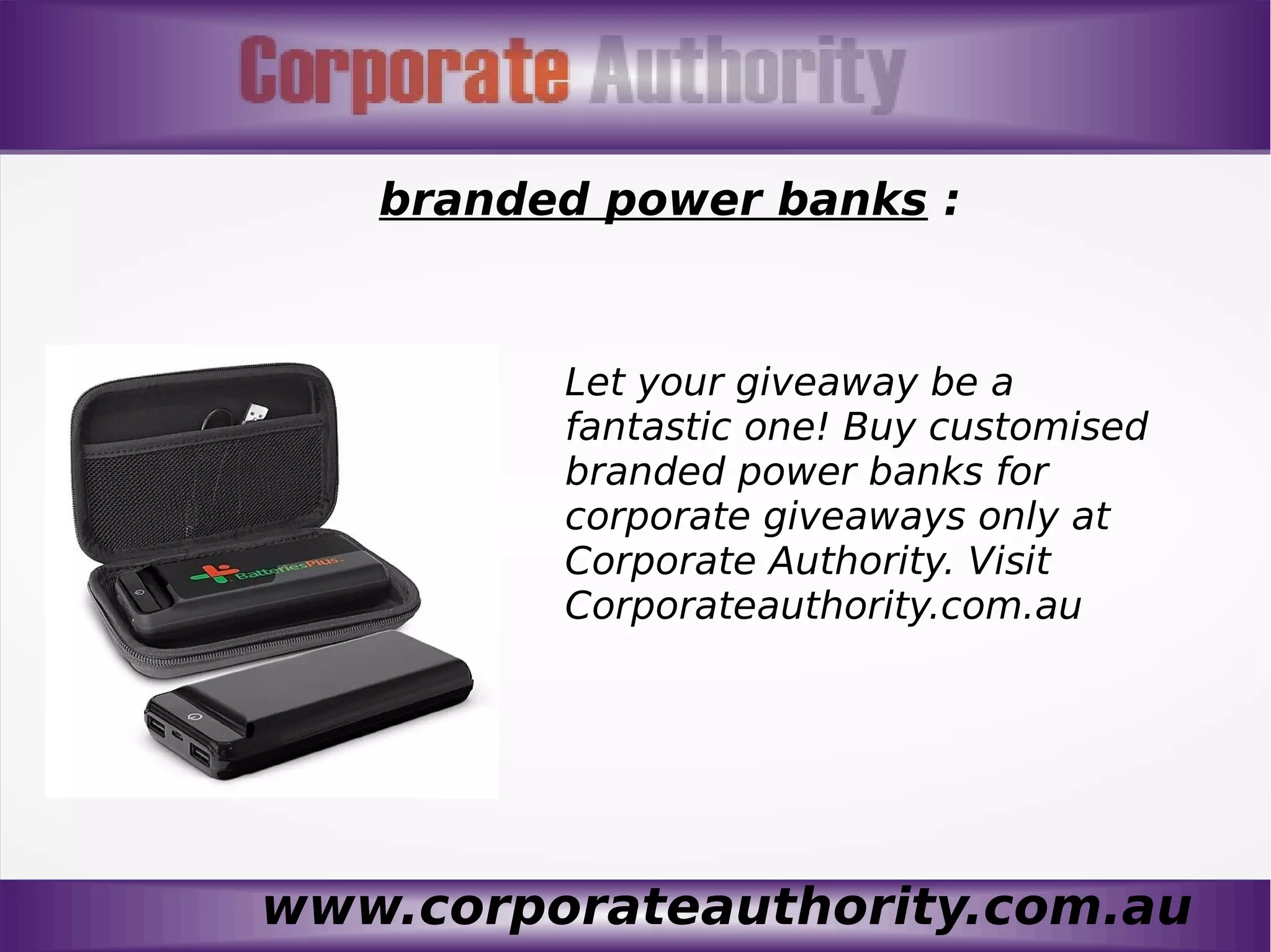 branded power banks | PPT