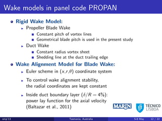 A Comparison of Panel Method and RANS Calculations for a Ducted ...