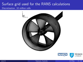 A Comparison of Panel Method and RANS Calculations for a Ducted Propeller System in Open-Water | PPT