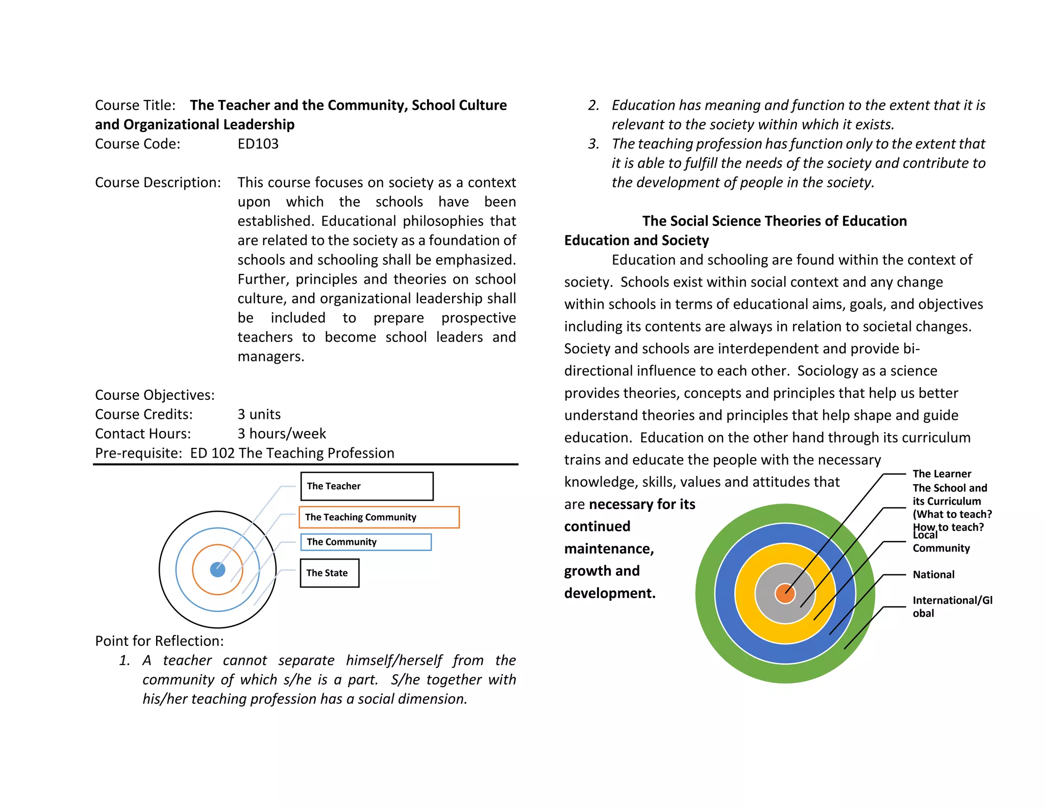The Teacher and the Community School Culture and Organizational ...