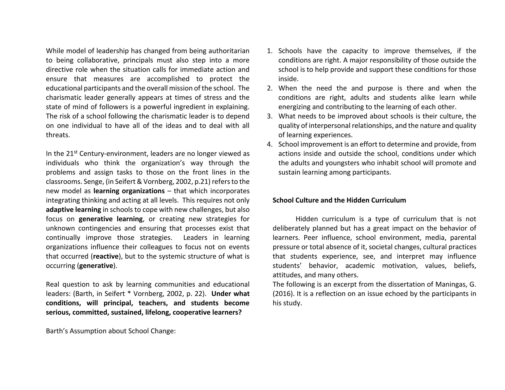 The Teacher and the Community School Culture and Organizational ...