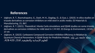 In Silico Studies on Triazole Derivatives as Corrosion Inhibitors | PPT