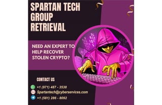 RECLAIM STOLEN CRYPTO REVIEW WITH SPARTAN TECH GROUP RETRIEVAL | PPT