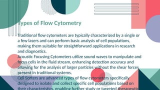 presentasi metode flow cytometry (PArt, types, aplication) | PPT