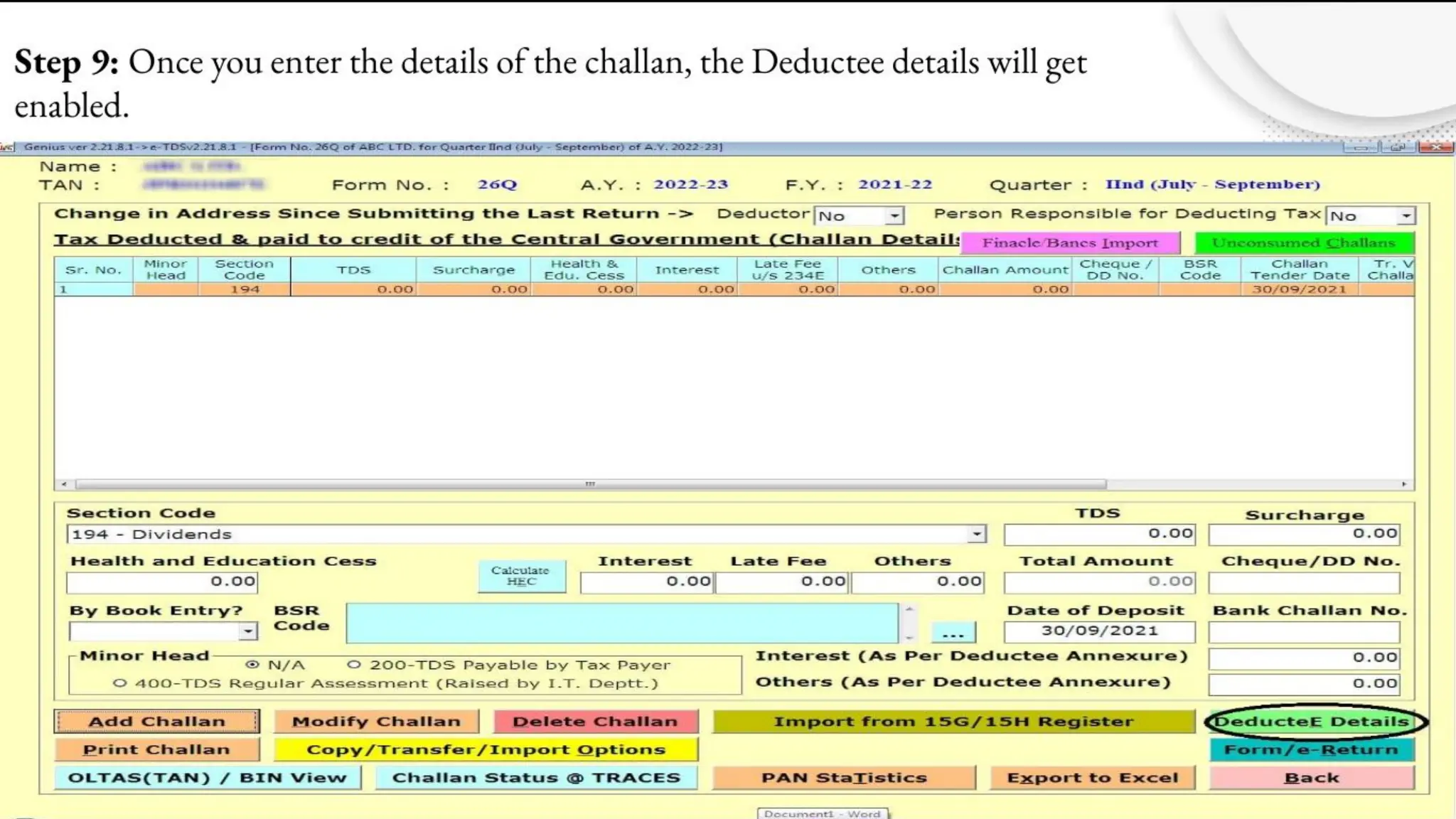 Simplified Instructions for Filing Form 26Q Using Gen TDS e-Filing ...