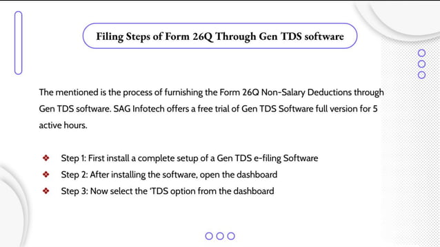 Simplified Instructions for Filing Form 26Q Using Gen TDS e-Filing Software | PDF