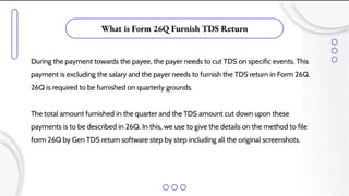 Simplified Instructions for Filing Form 26Q Using Gen TDS e-Filing ...