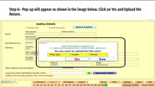 Guide for Filing Form 3CA-3CD/3CB-3CD Using Gen Bal Software | PPT