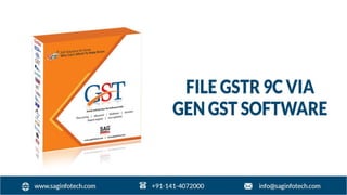 Gen GST Return Filing and Billing Software to Easily File the GSTR 9C ...