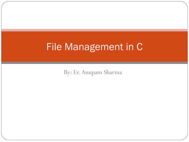 File Handling C Ppt