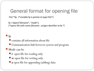 File handling-c | PPT | Operating Systems | Computer Software and ...