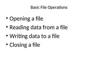 How to do file-handling - in C language | PPT