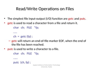 How to do file-handling - in C language | PPT