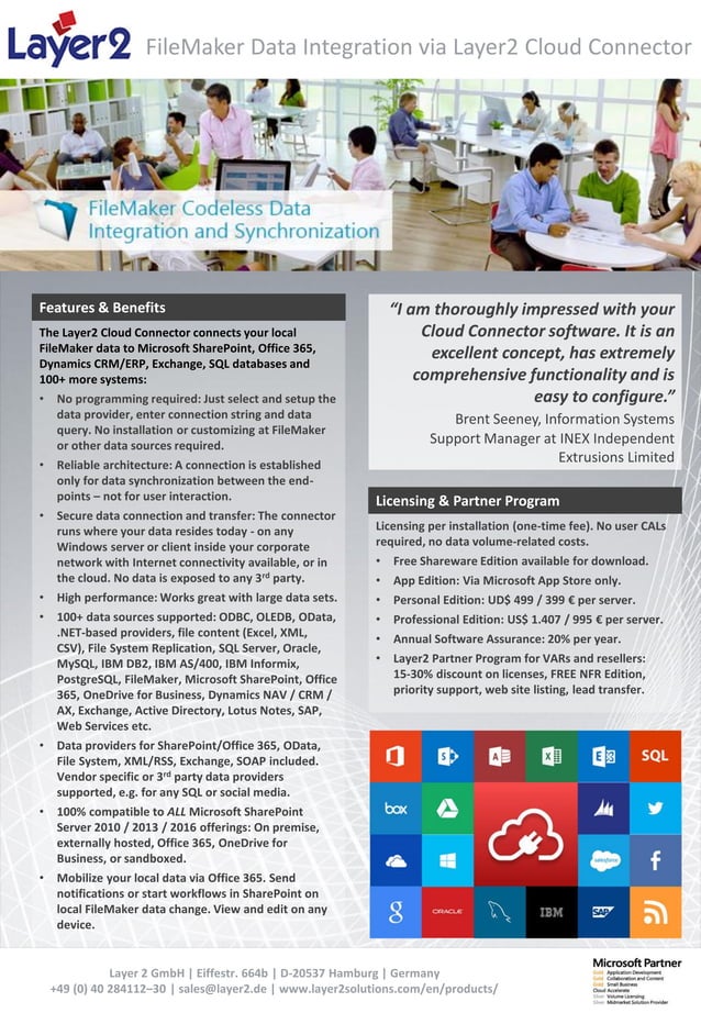 FileMaker Data Integration with SharePoint, Office 365 and 100+ | PDF