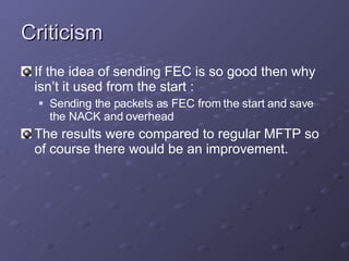 FEC & File Multicast | PPT