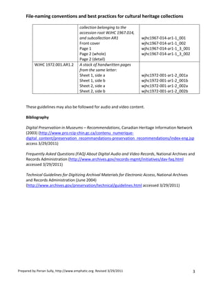 File naming conventions and best practices for cultural institutions | PDF