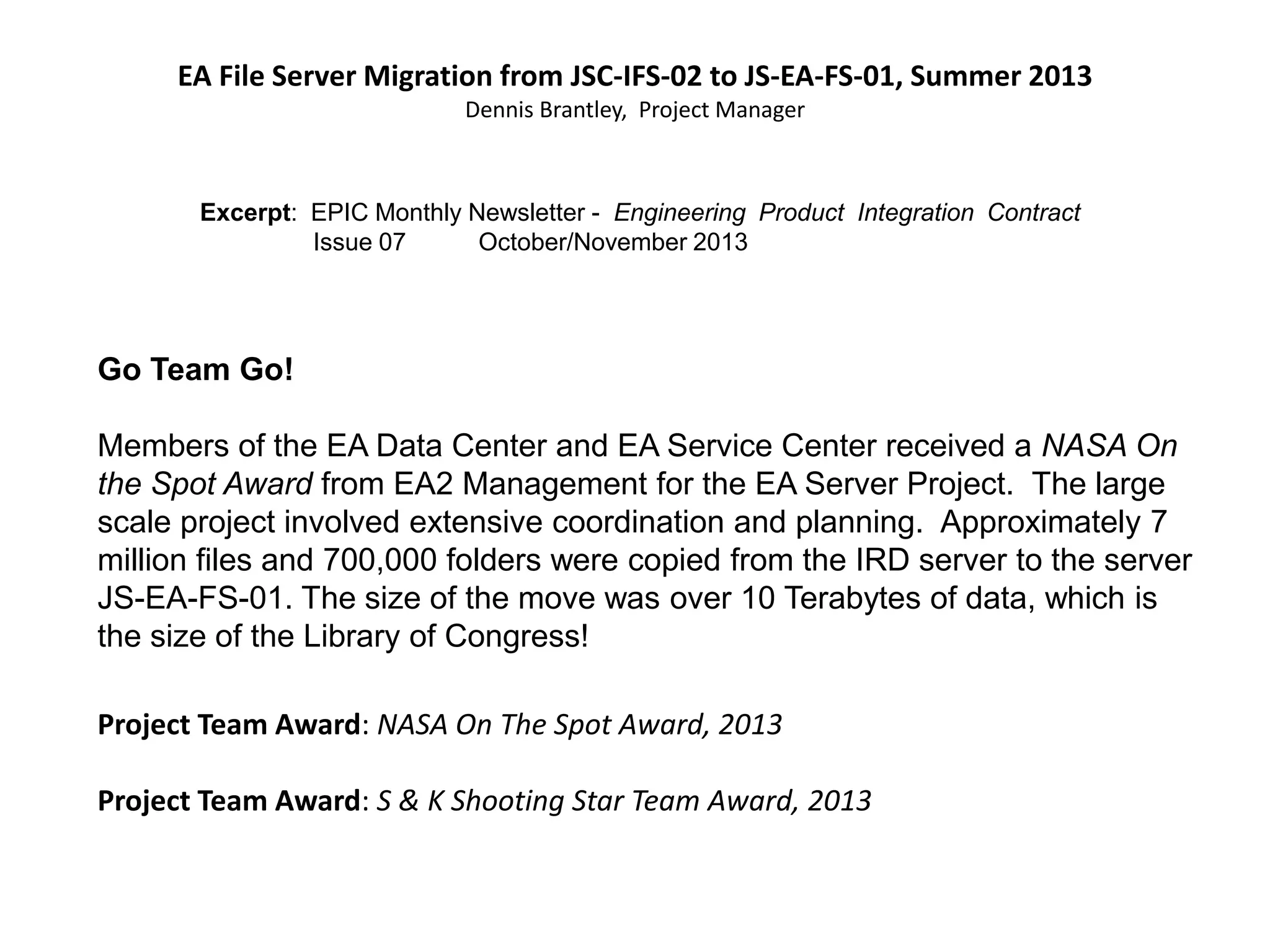 JSC Engineering File Server Migration | PPTX