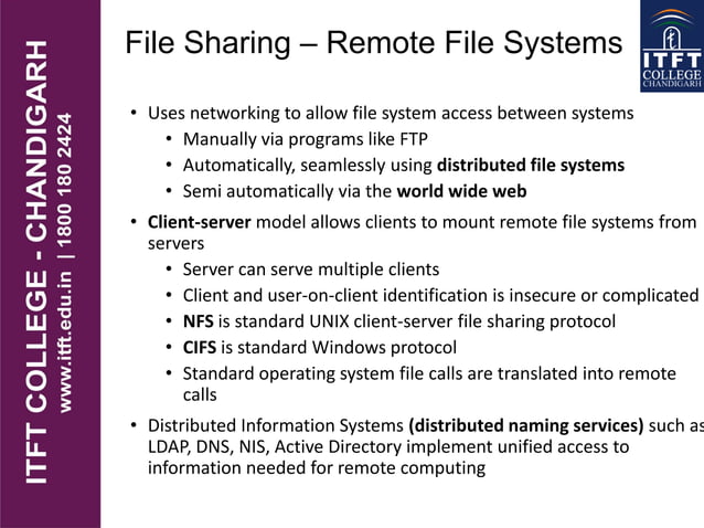 ITFT_File system interface in Operating System | PDF