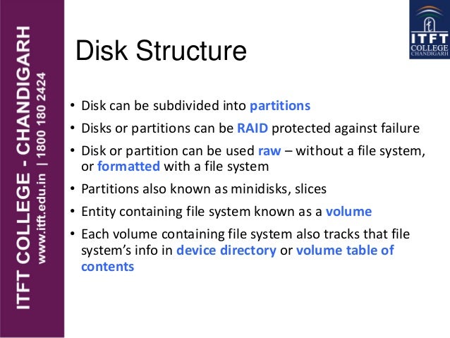 Itftfile System Interface In Operating System