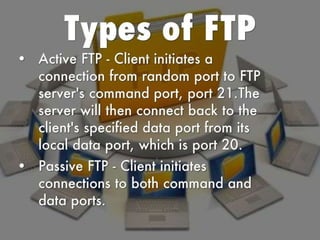 File transfer protocol (FTP) | PPT