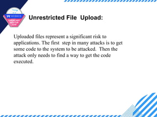 Unrestricted file upload | PDF | Computing | Technology & Computing