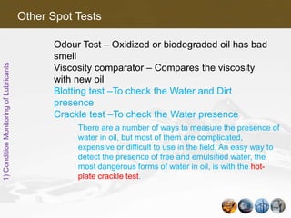 Oil Analysis Fundamentals Lubricant Condition Monitoring | PPTX