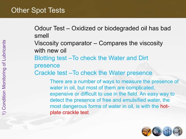 Oil Analysis Fundamentals Lubricant Condition Monitoring | PPTX